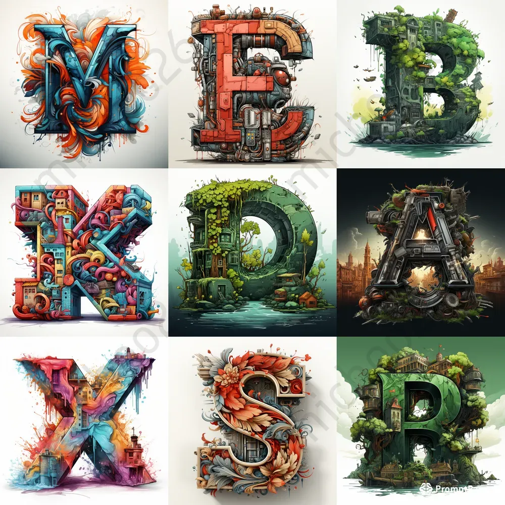 Capital Graffiti Letters 3D Midjourney Prompt | PromptBase