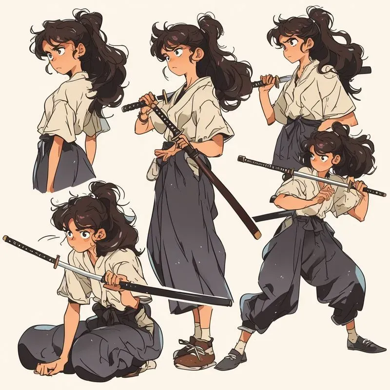 Traditional Manga Character Designs Midjourney Prompt | PromptBase