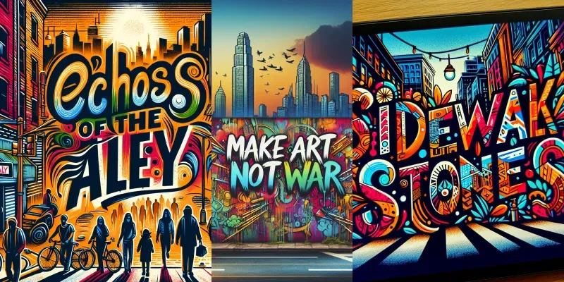 Street Art Style Text Designs App | PromptBase