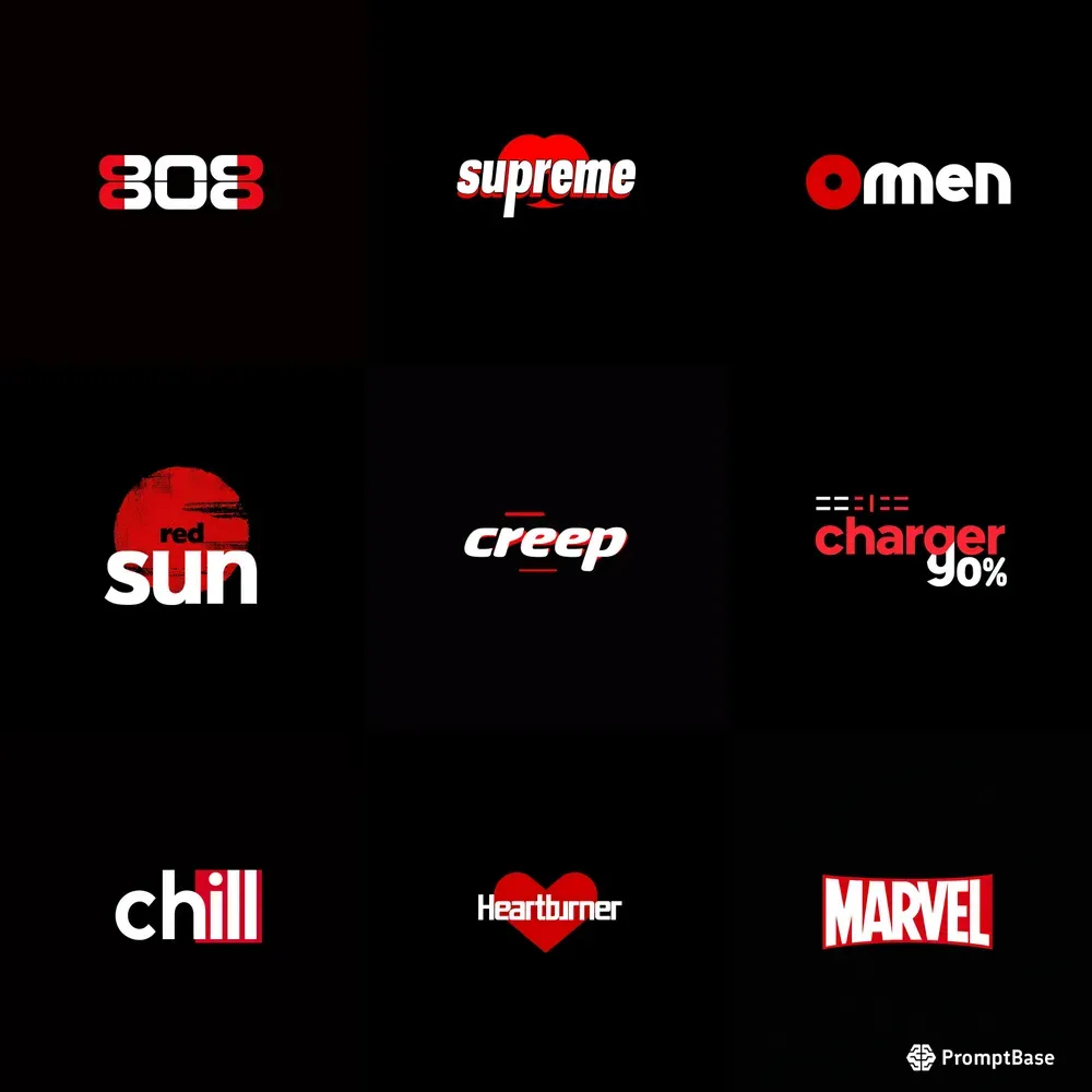 Bold Logos With Your Texts Midjourney Prompt | PromptBase