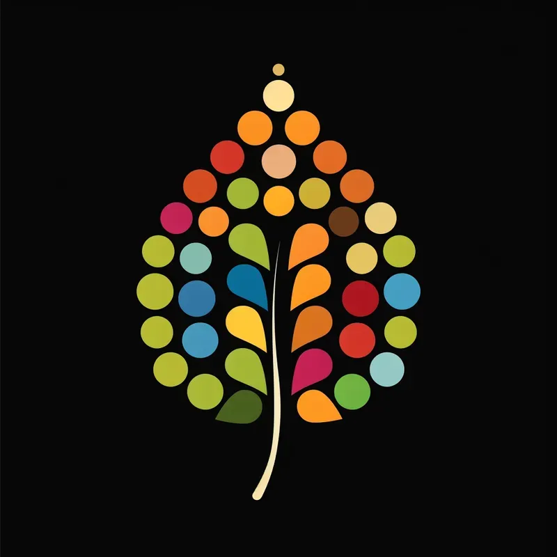 Vibrant Dot Logos Midjourney Prompt | PromptBase