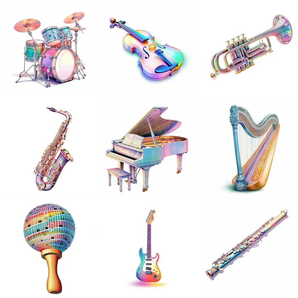 Colorful Instruments Midjourney Prompt | PromptBase