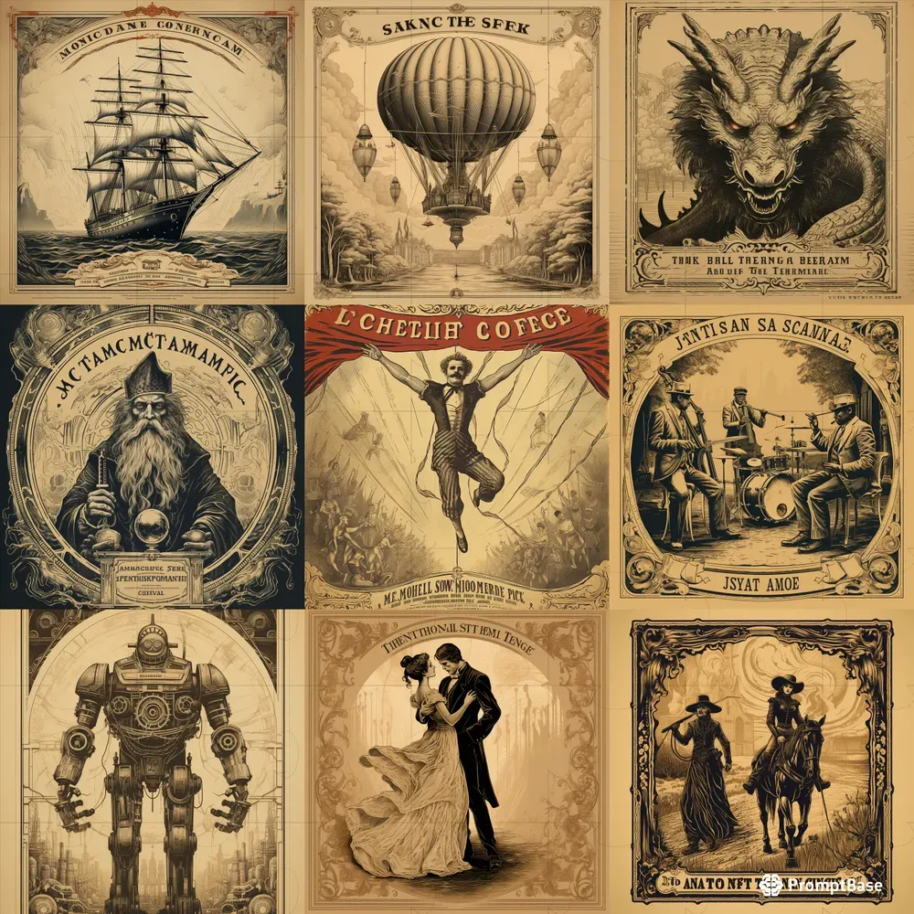 Old Fashioned Event Posters Midjourney Prompt | PromptBase