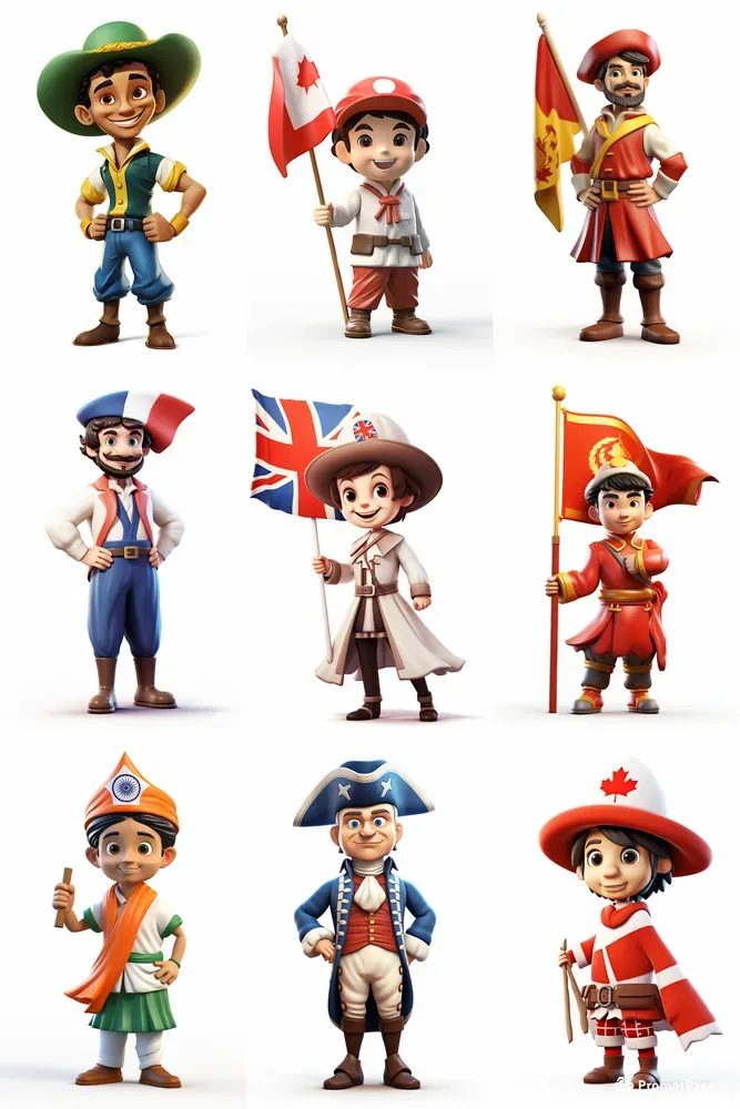 Patriotic National Figures Worlds Countries Midjourney Prompt | PromptBase