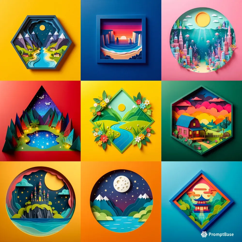 Paper Cutout Scenes DALL·E Prompt | PromptBase