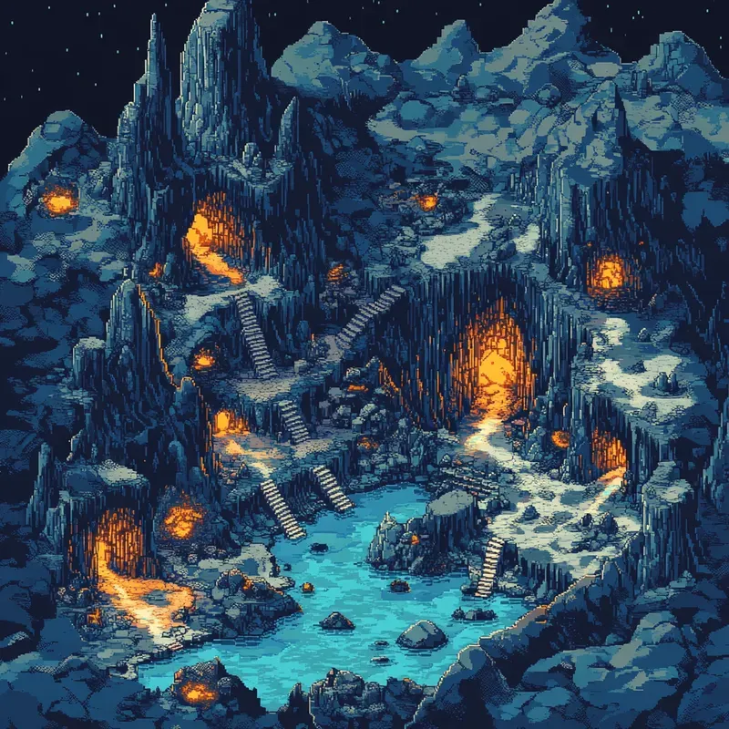 Retro Game Dungeon Maps Midjourney Prompt | PromptBase