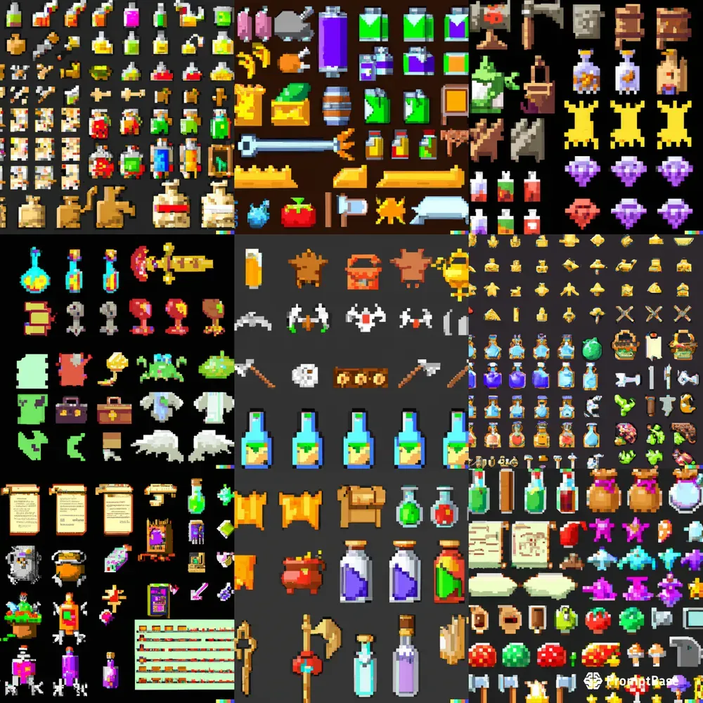 The Item Sprite Sheets DALL·E Prompt | PromptBase