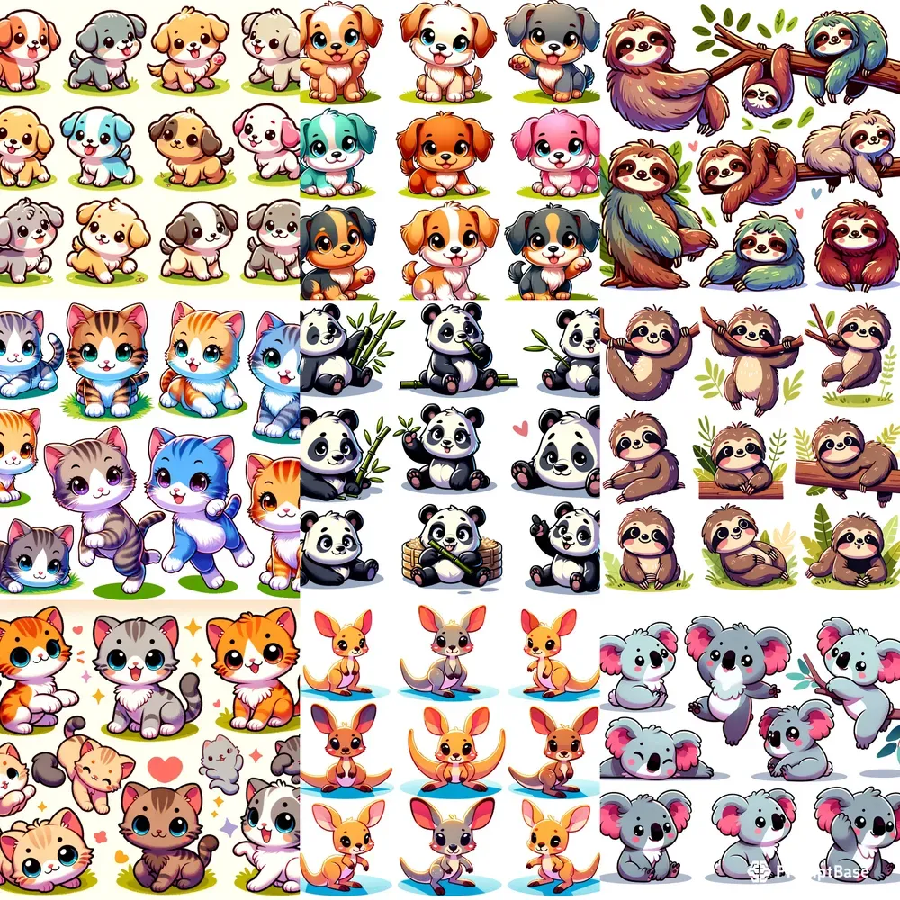 Unlimited Clip Art Of Any Cute Animals DALL·E Prompt | PromptBase