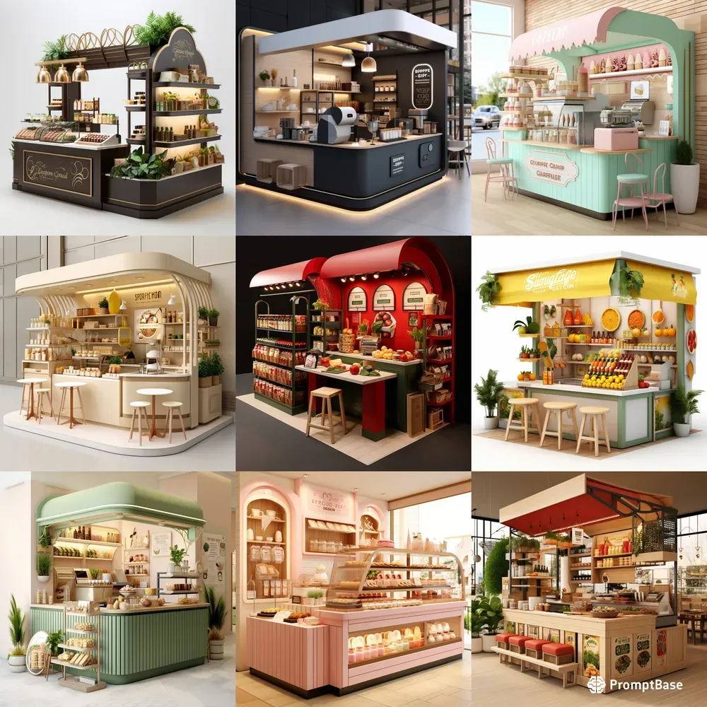 Small Food Shop Designs Midjourney Prompt | PromptBase