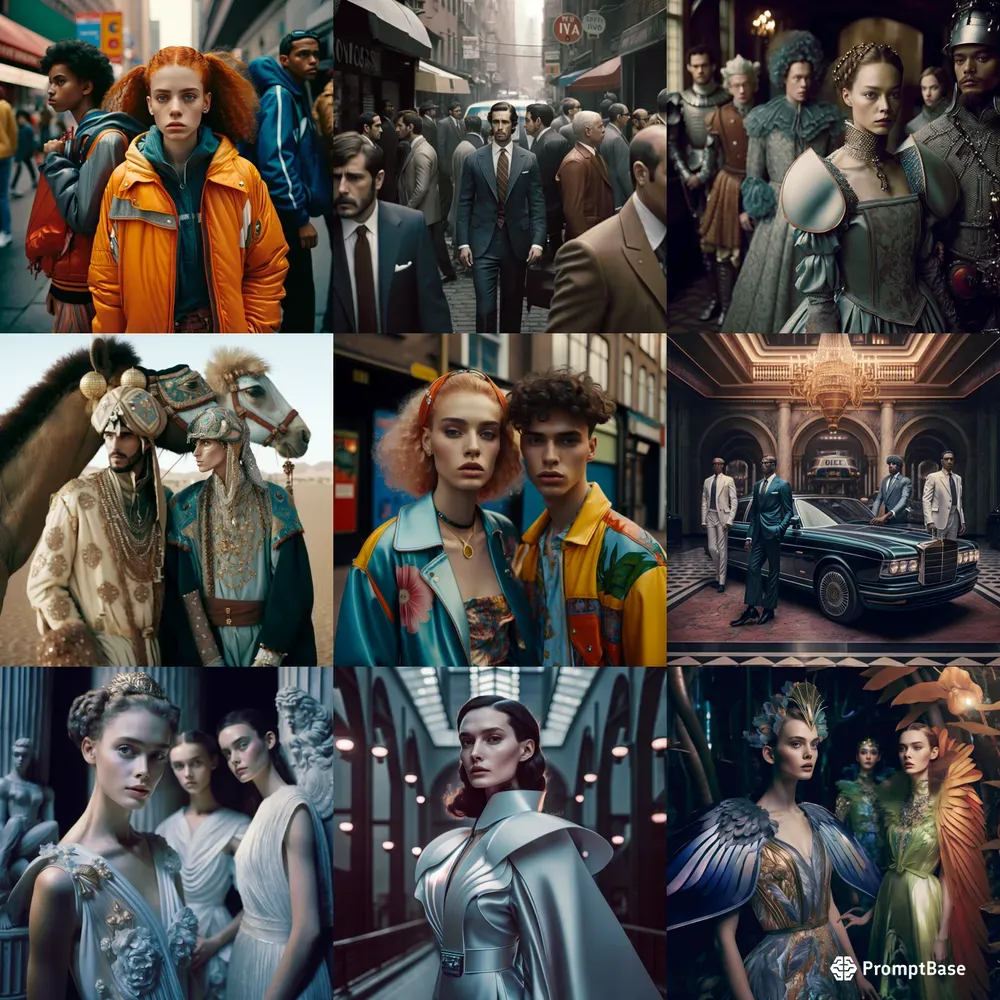 Full Scene Fashion Cinematic Portraits Midjourney Prompt | PromptBase