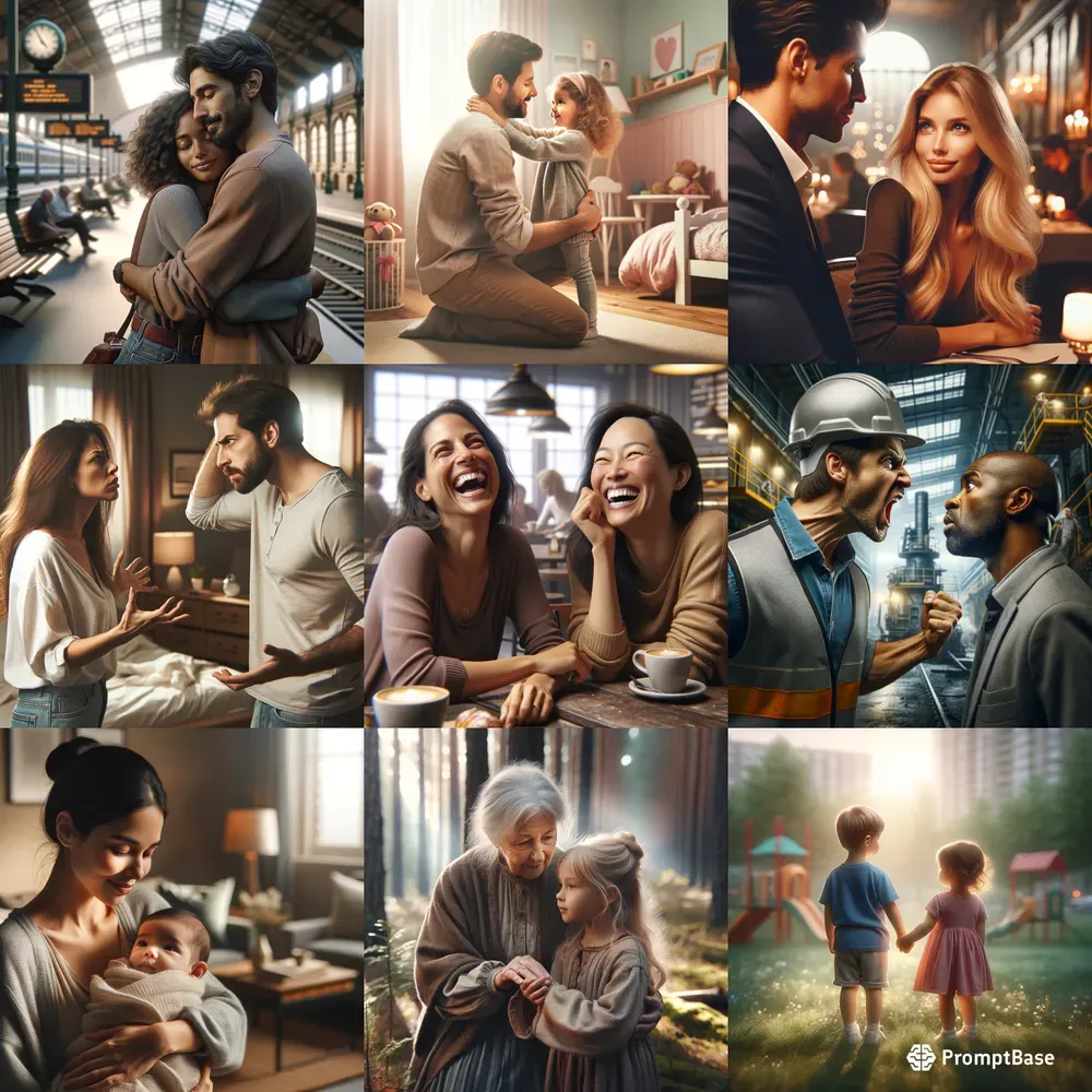 Human Interactions DALL·E Prompt | PromptBase