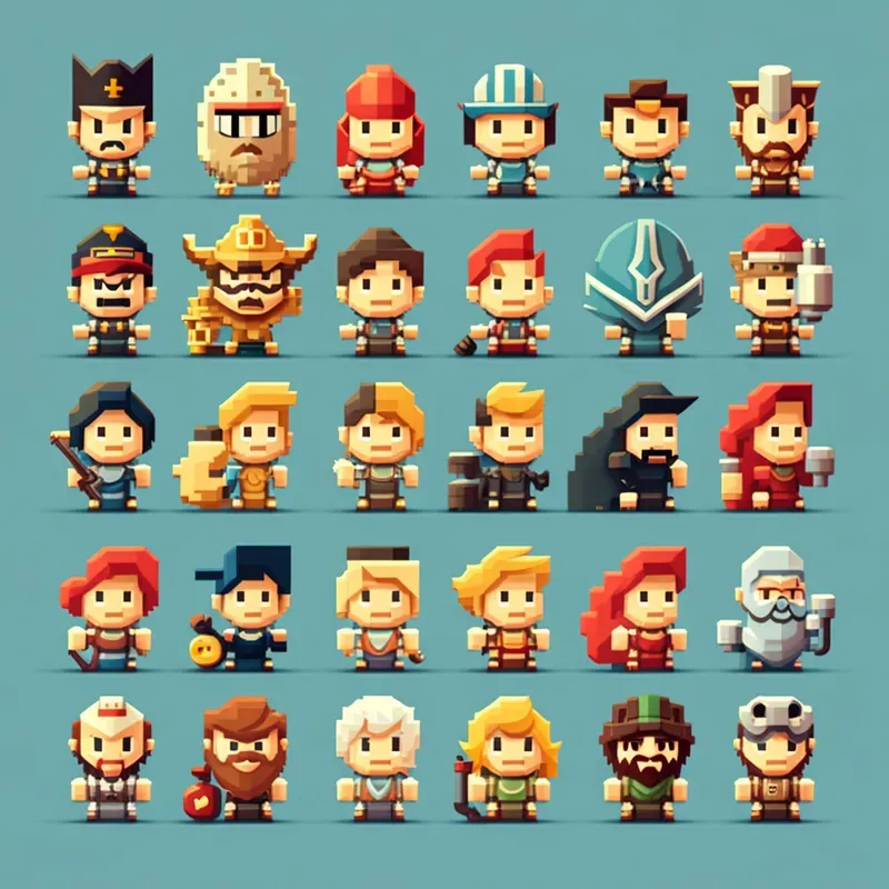 Grid Aligned Sprite Sheets - Game Assets Midjourney Prompt | PromptBase