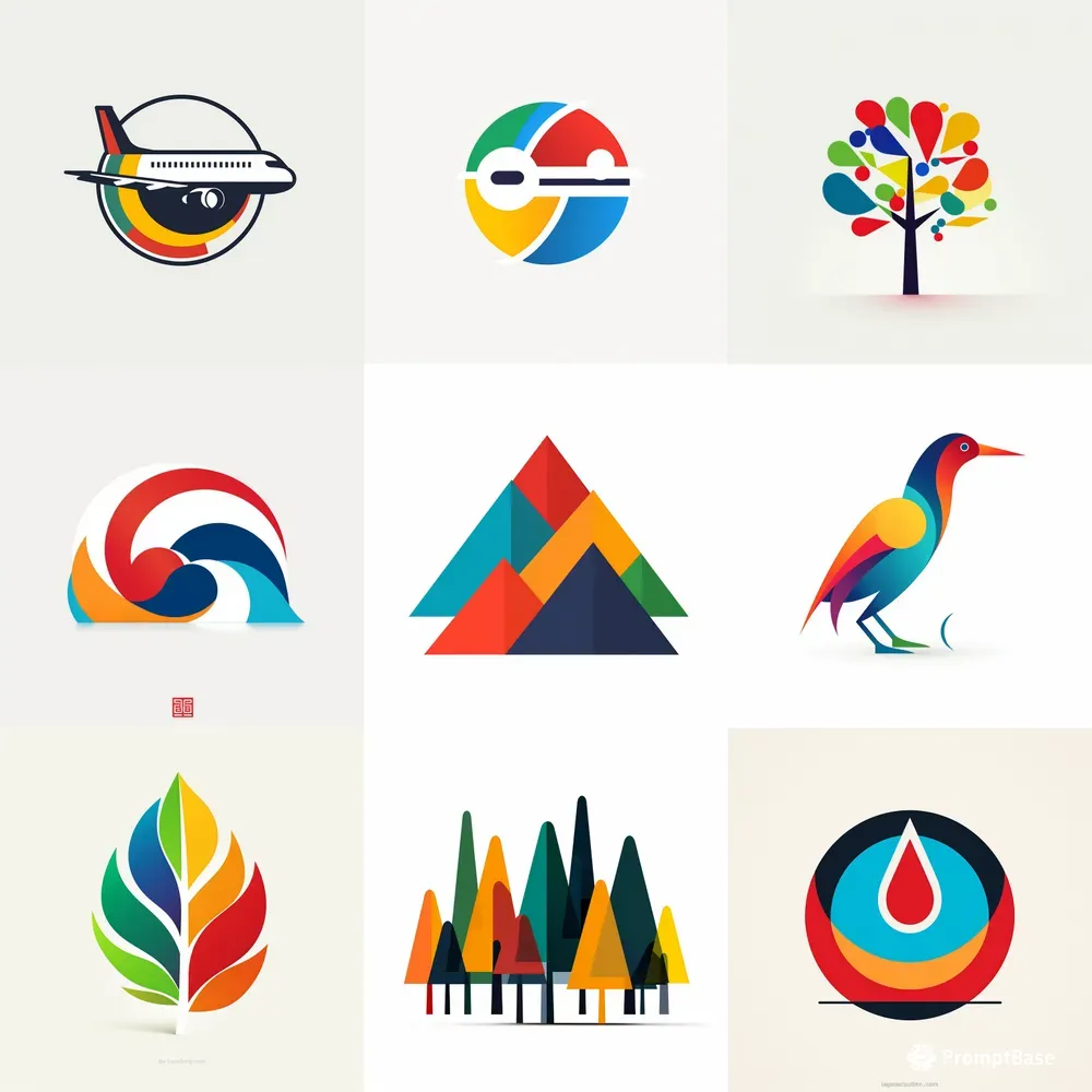 Primary Colors Logo Designs Midjourney Prompt | PromptBase