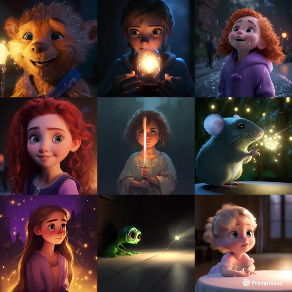 Disney Character Illustrations Midjourney Prompt | PromptBase