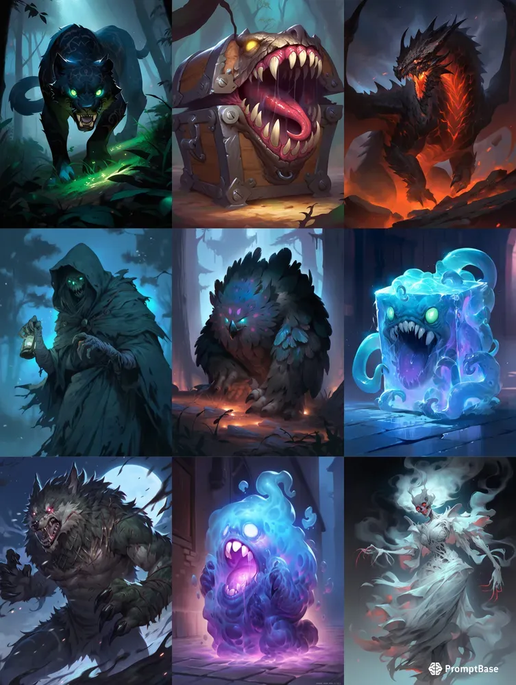 DnD Creature Monster Art Midjourney Prompt | PromptBase