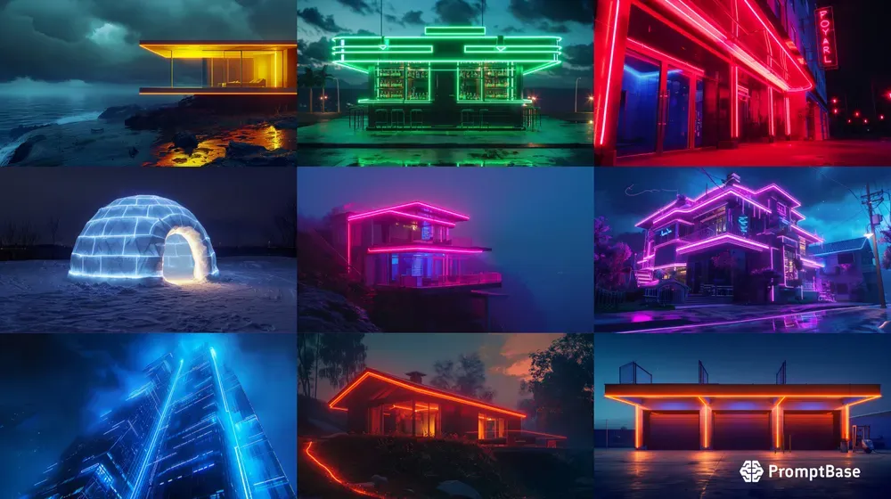 Neon Architectures Midjourney Prompt | PromptBase