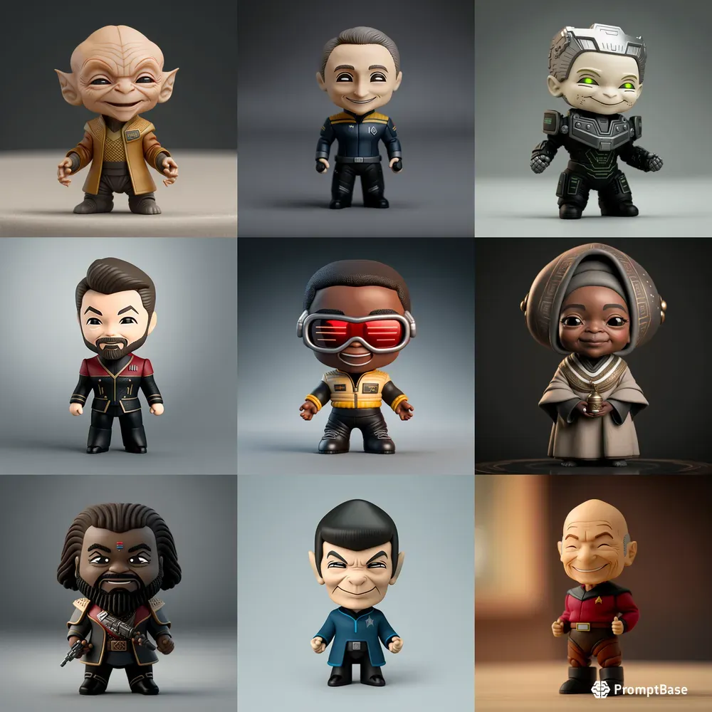 Star Trek Miniature Avatars Midjourney Prompt | PromptBase