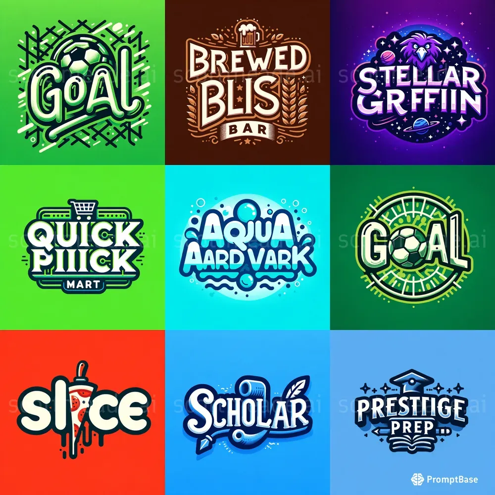 Oneword Thematic Logo Designs DALL·E Prompt | PromptBase