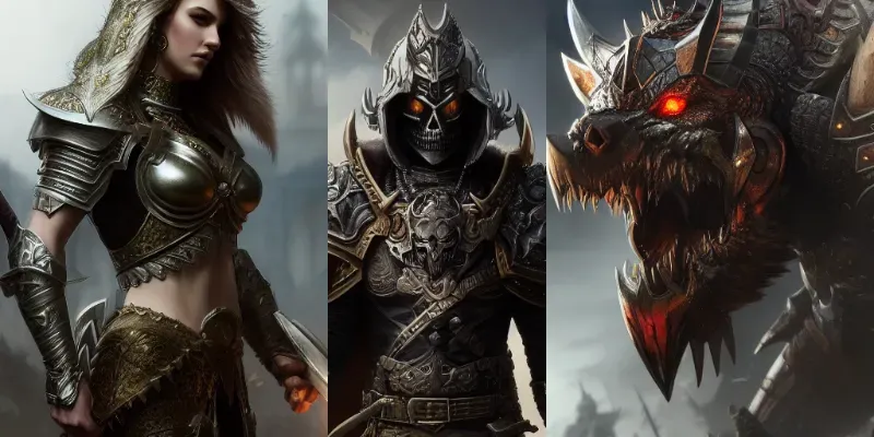 Gritty Fantasy Characters Dark Fantasies Stable Diffusion Prompt ...