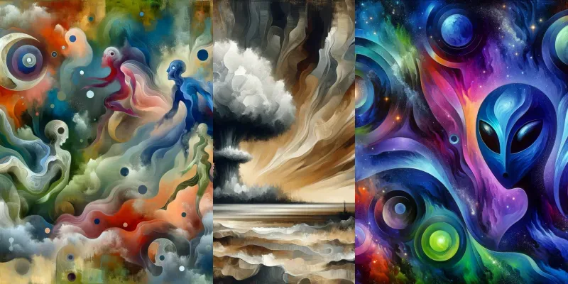 Abstract Cosmic Surreal Painting DALL·E Prompt | PromptBase