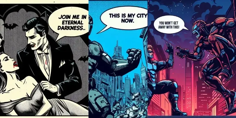 Custom Dialogue Comic Illustration Scene With Dall-e 3 DALL·E Prompt ...