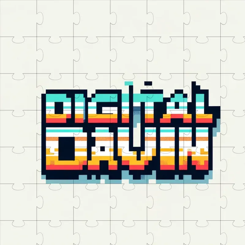8-bit Minimalistic Typography DALL·E Prompt | PromptBase