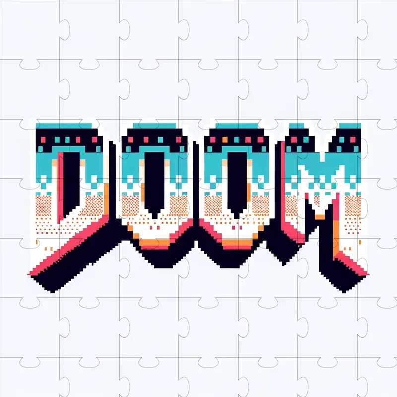 8-bit Minimalistic Typography DALL·E Prompt | PromptBase
