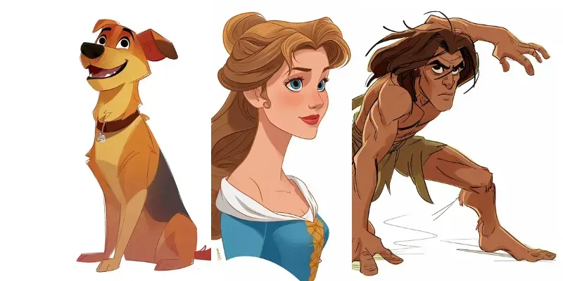 Character Designs In Disney Style Midjourney Prompt | PromptBase