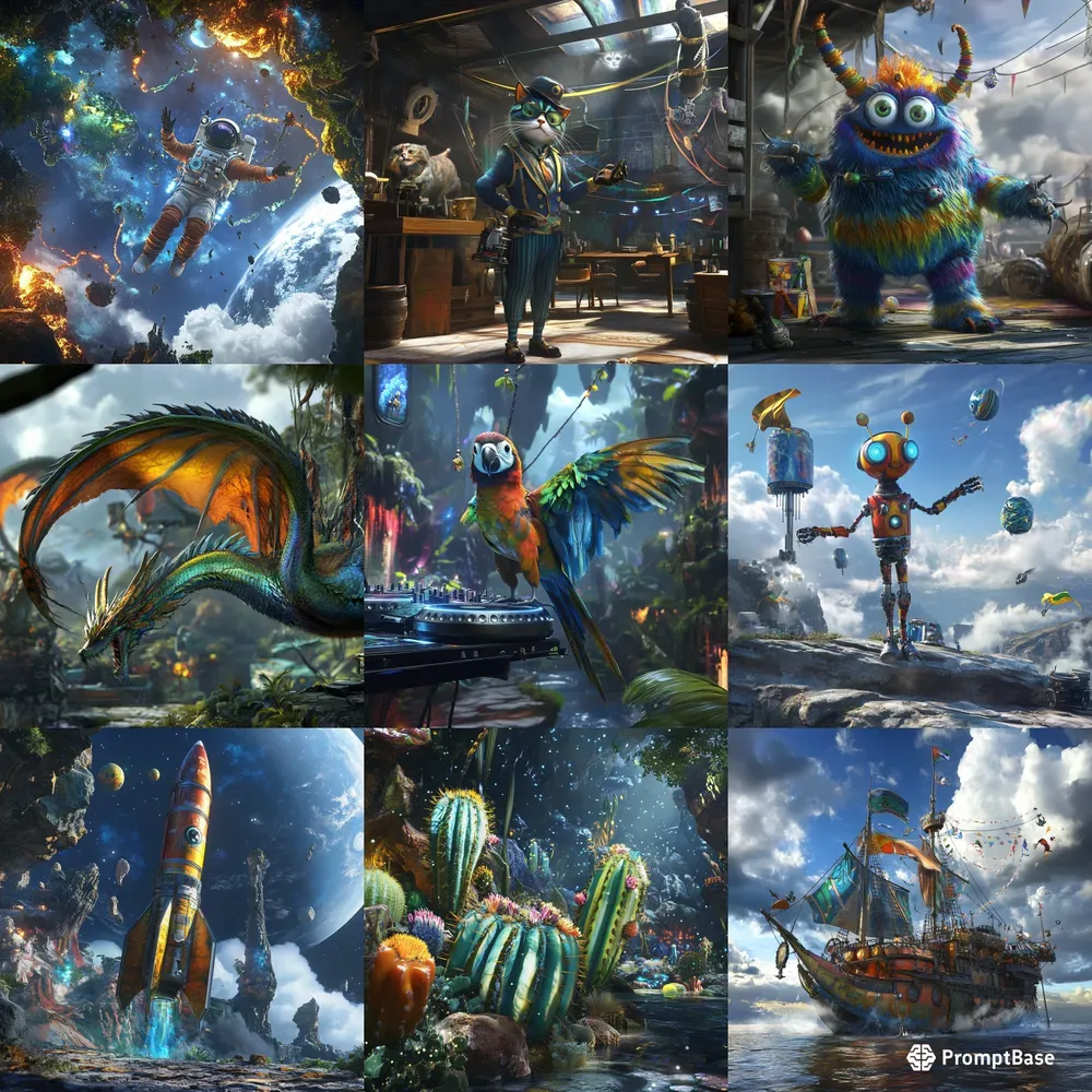 Colorful Fantasies Midjourney Prompt | PromptBase