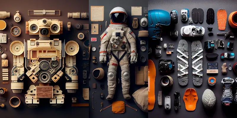 Beautiful Knolling Displays Midjourney Prompt | PromptBase