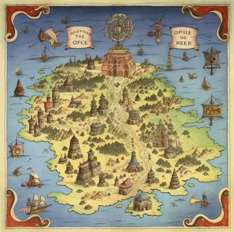 One Piece World Maps Midjourney Prompt | PromptBase