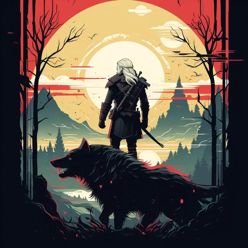 The Witcher Vectors Midjourney Prompt | PromptBase