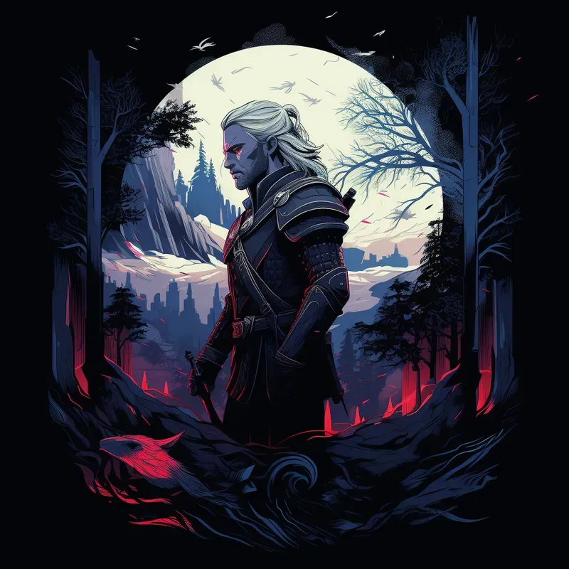 The Witcher Vectors Midjourney Prompt | PromptBase