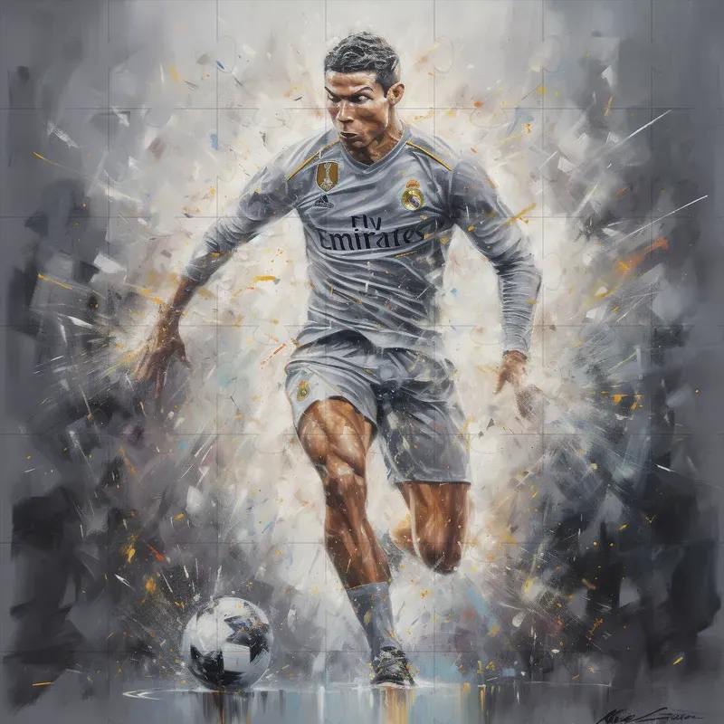 Famous Sport Stars Oil Paintings Midjourney Prompt | PromptBase