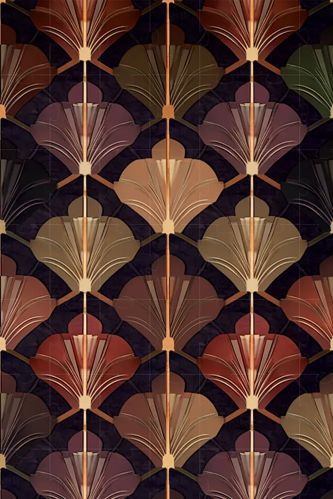 Japanese Style Digital Paper Art Patterns Midjourney Prompt | PromptBase