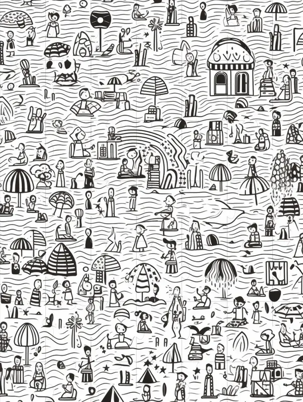 Doddle Visual Hunt Coloring Pages Midjourney Prompt | PromptBase