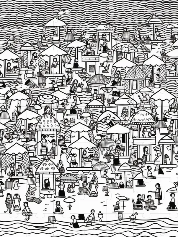 Doddle Visual Hunt Coloring Pages Midjourney Prompt | PromptBase