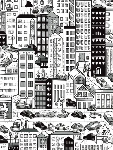 Doddle Visual Hunt Coloring Pages Midjourney Prompt | PromptBase