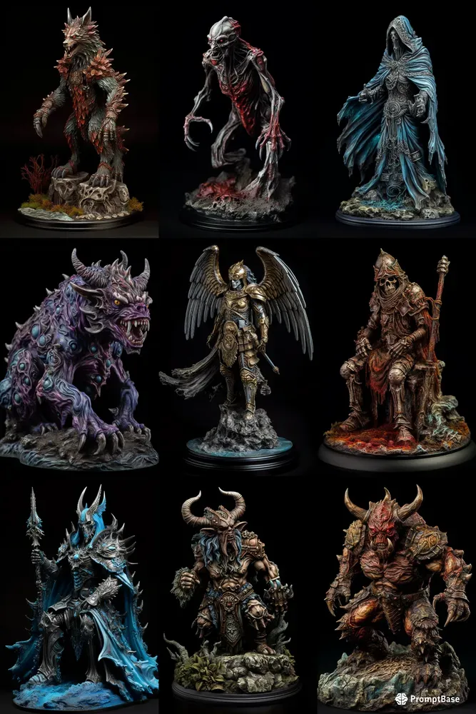 Professional Painting Resin Miniatures Midjourney Prompt | PromptBase