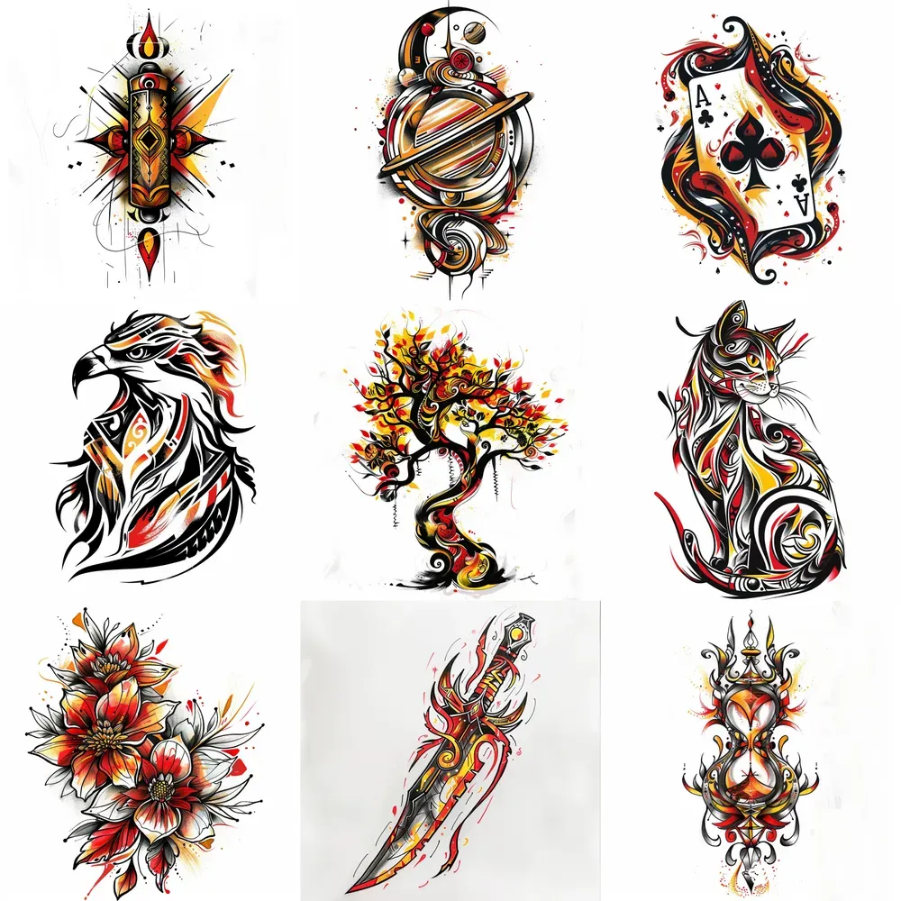 Dynamics And Modern Tattoo Designs Midjourney Prompt | PromptBase
