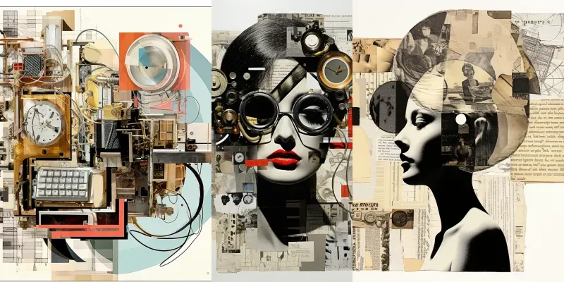 Dadaist Style Collages Midjourney Prompt | PromptBase