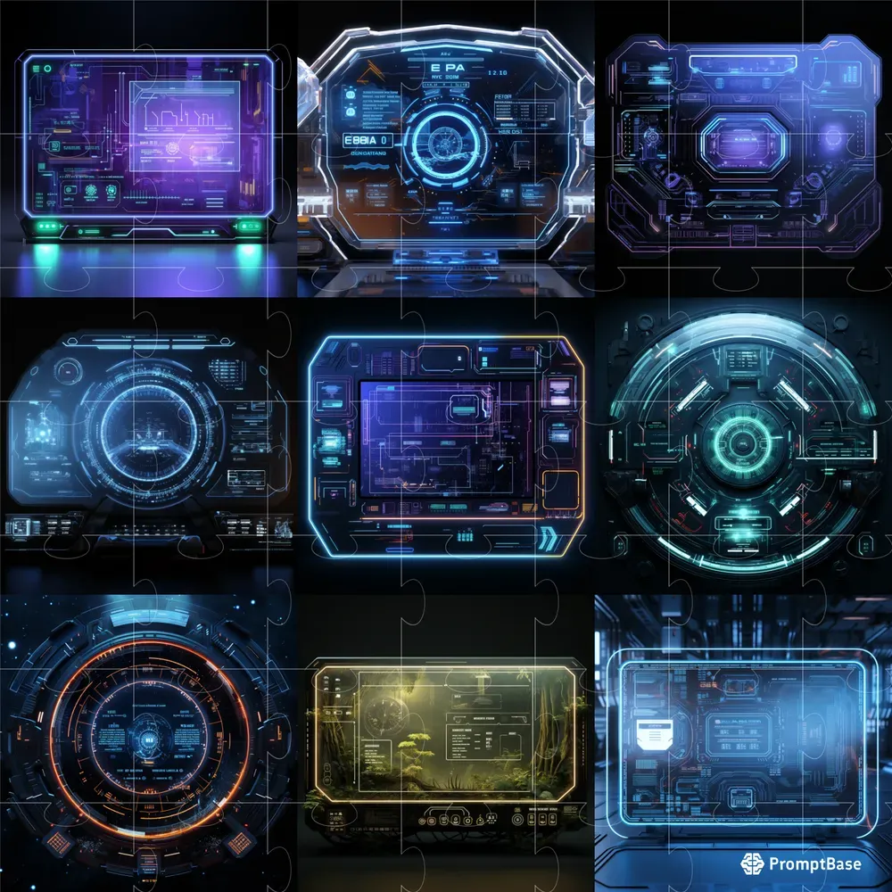Hud Futuristic Displays Midjourney Prompt | PromptBase