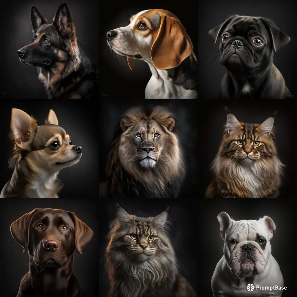 Realistic Portraits Of Animals Midjourney Prompt | PromptBase