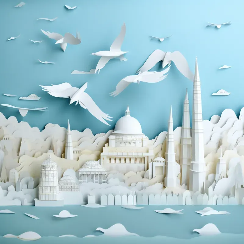 Paper Cities Midjourney Prompt | PromptBase