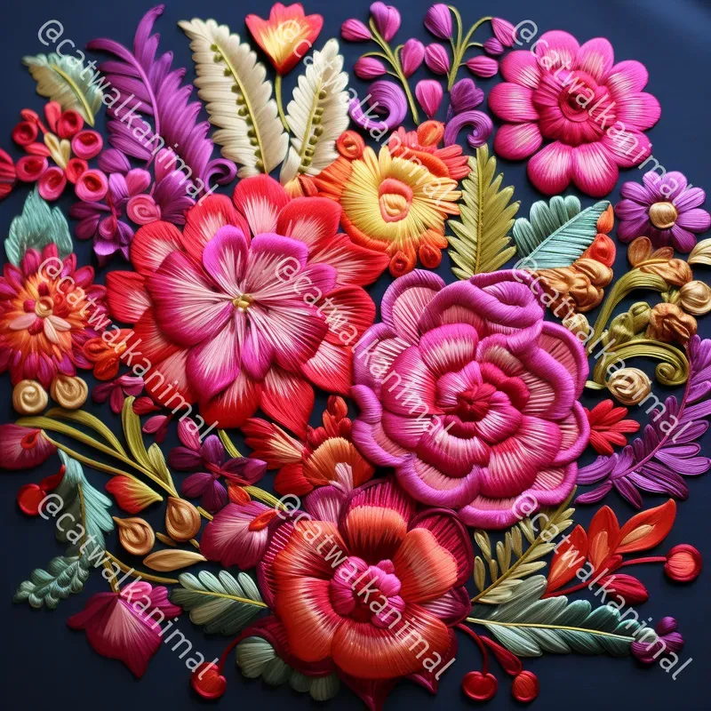 Craftcore Embroidery Patterns Midjourney Prompt | PromptBase