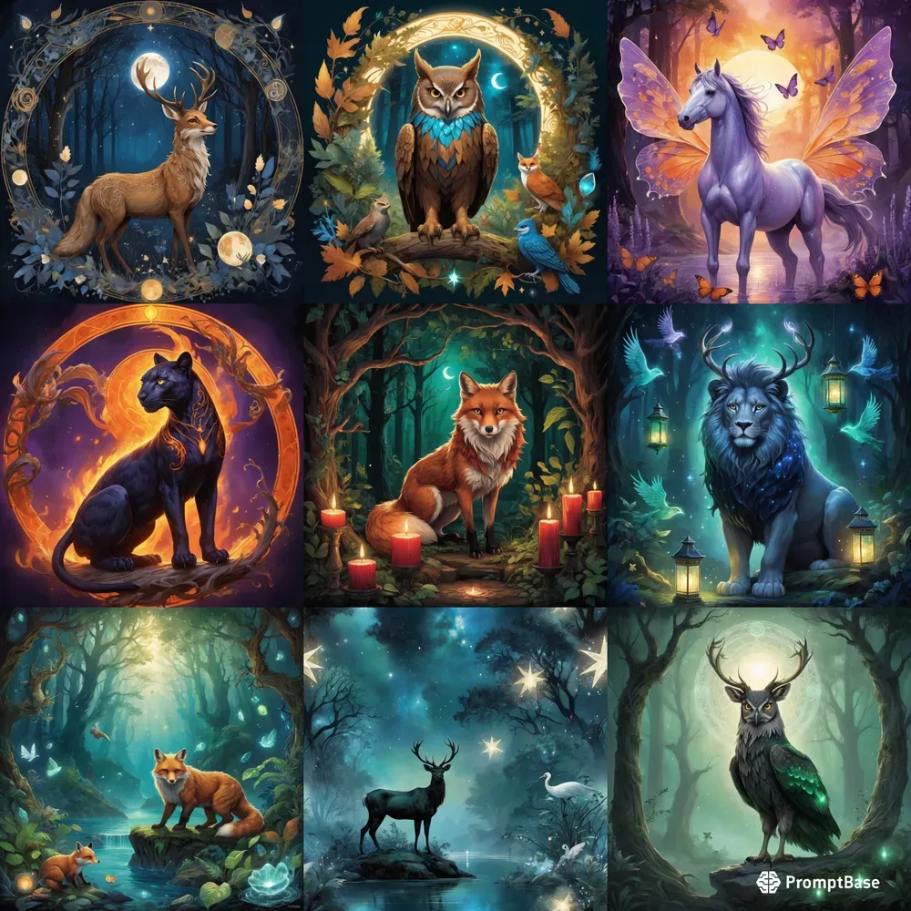 Mystical Animal Illustration Guides Leonardo Ai Prompt | PromptBase