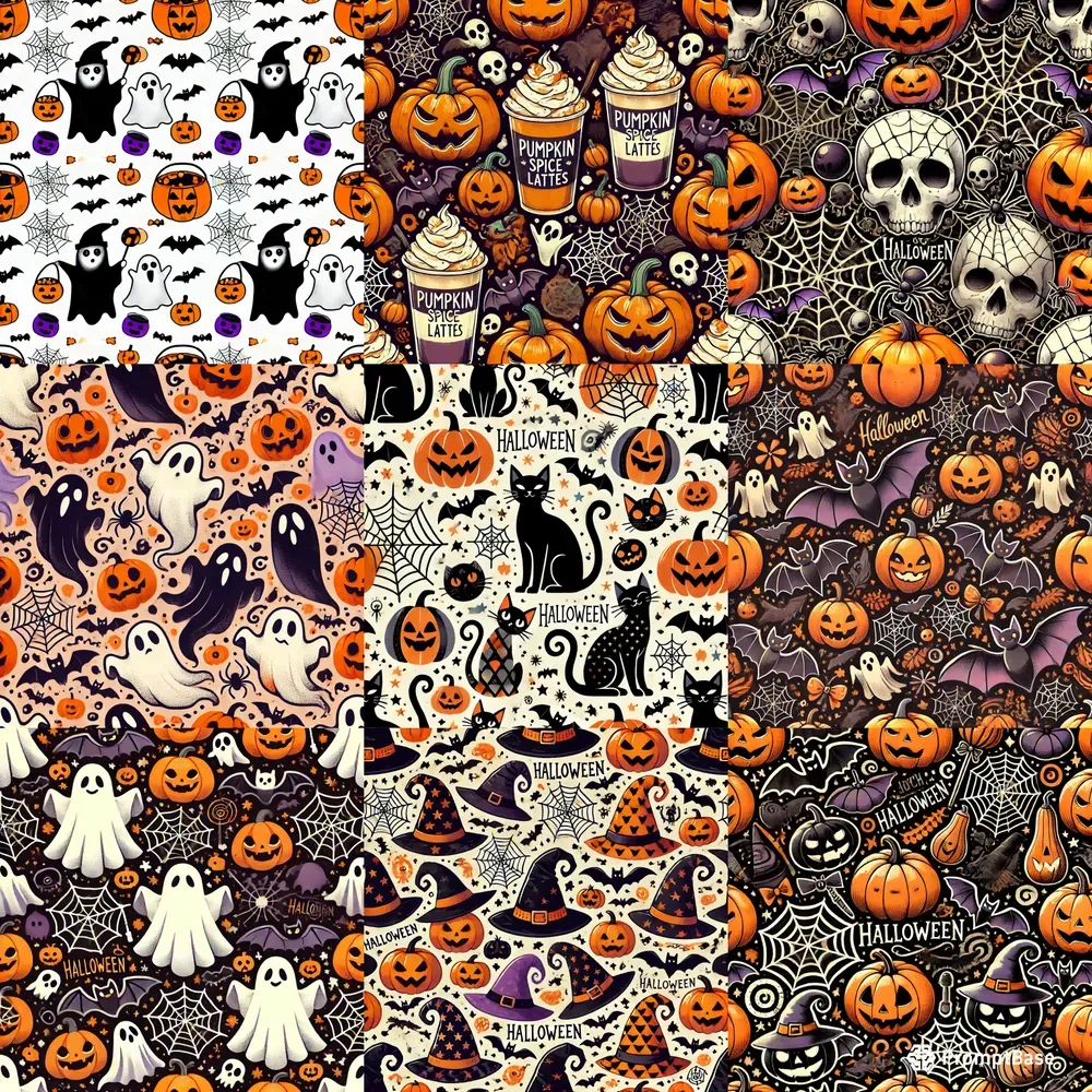 Spooky Halloween Patterns DALL·E Prompt | PromptBase