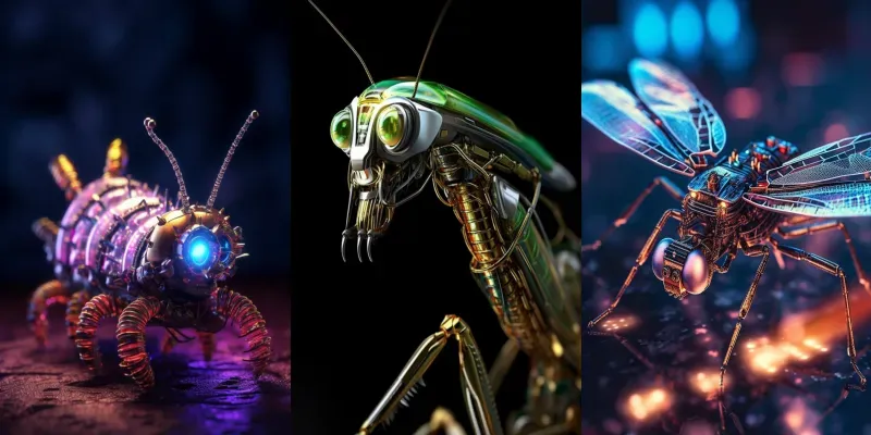Insects In Cyberpunk Style Midjourney Prompt | PromptBase
