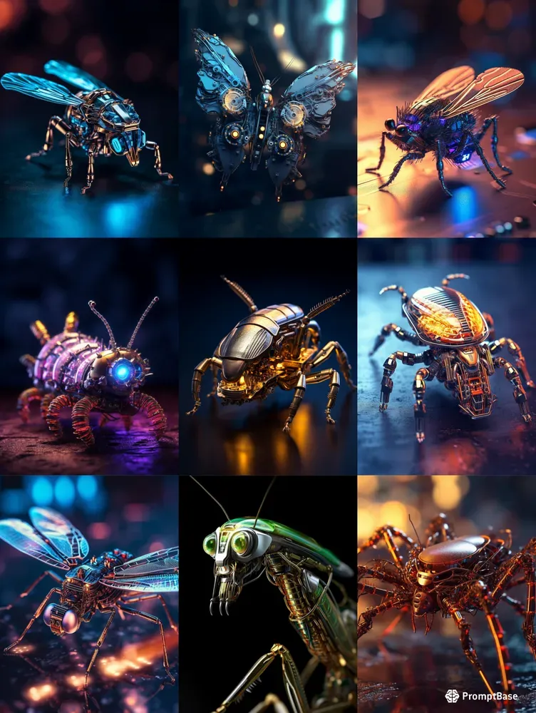 Insects In Cyberpunk Style Midjourney Prompt | PromptBase
