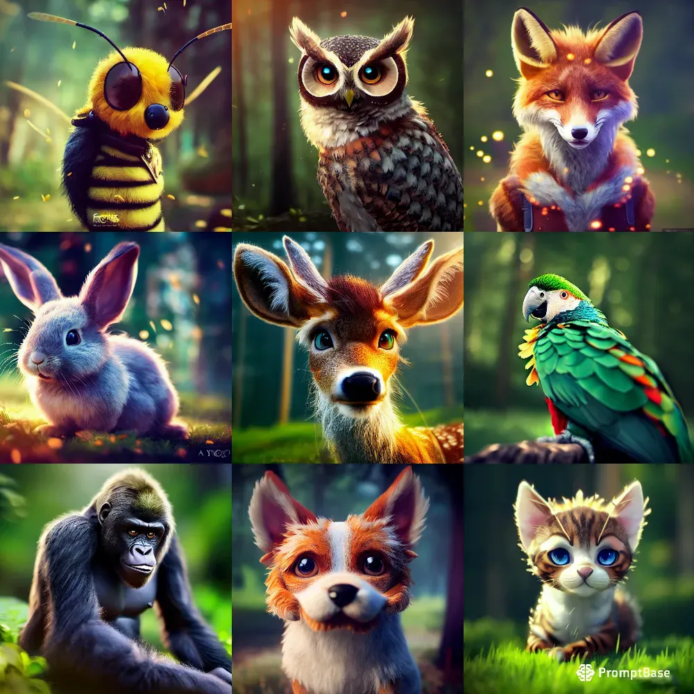 Realistic Animal Avatars Midjourney Prompt | PromptBase